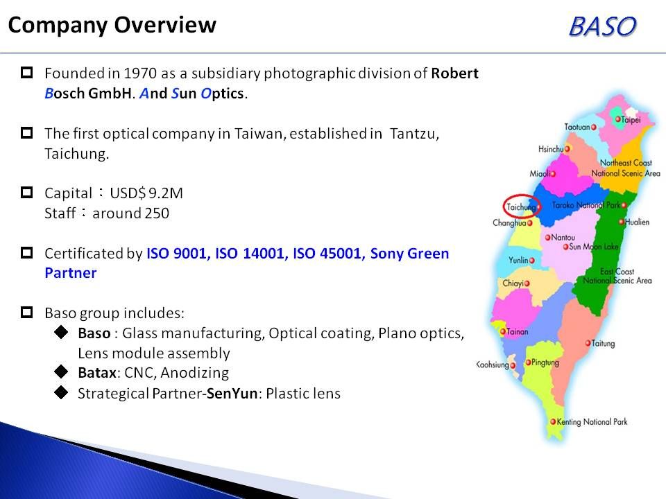 Company - About BASO - BASO PRECISION OPTICS LTD